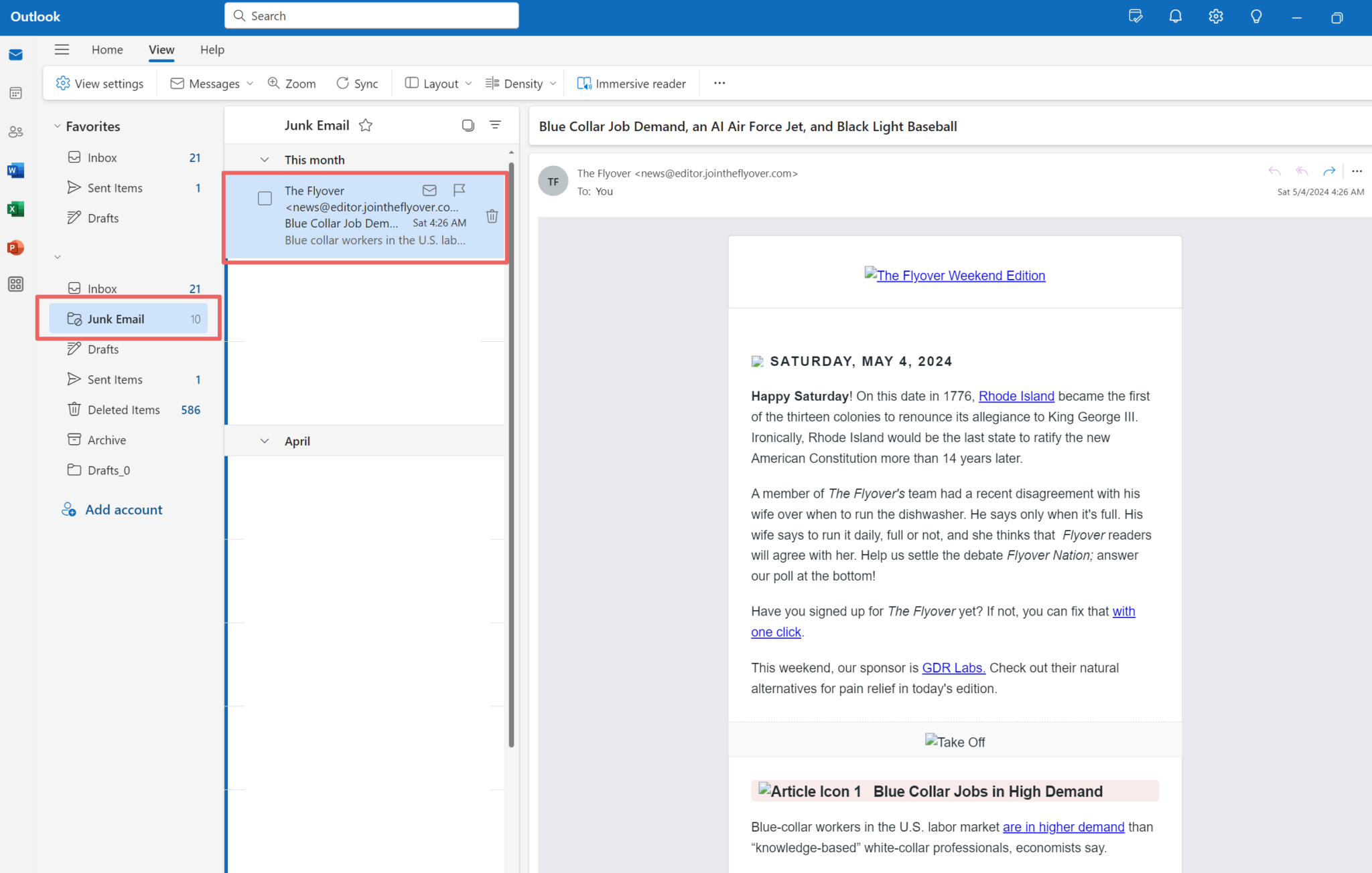 Outlook Mail Whitelisting Guide - Join The Flyover