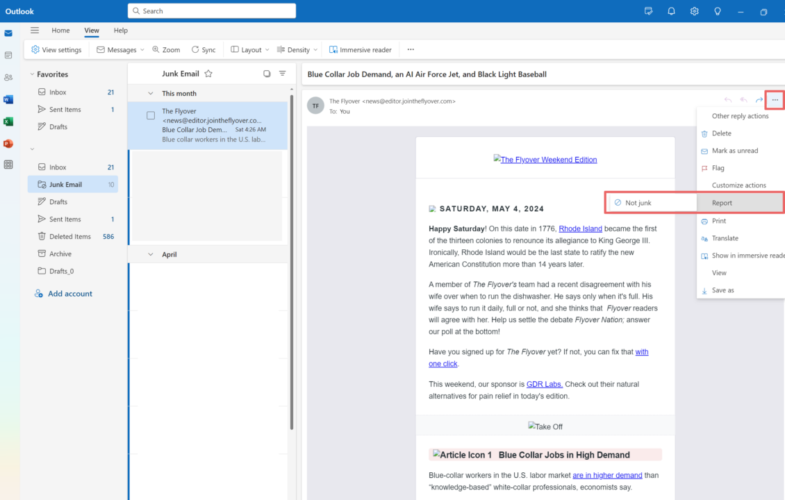 Outlook Mail Whitelisting Guide - Join The Flyover